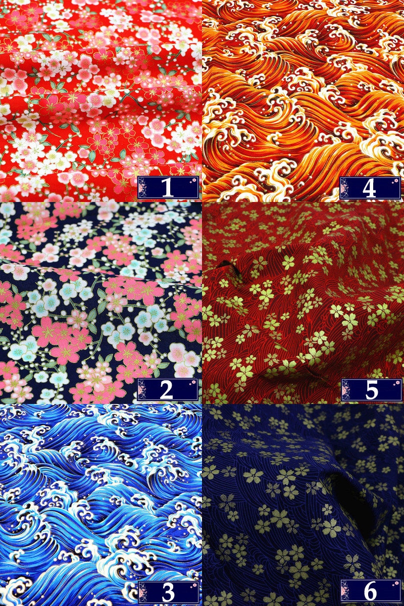 Japanese Fabric Pure Cotton Sewing Fabric by the Half Yard | Etsy