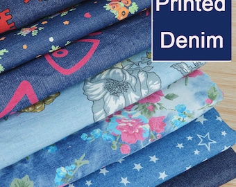 Washed Denim Fabric Cotton Denim Fabric Soft Denim Jeans | Etsy