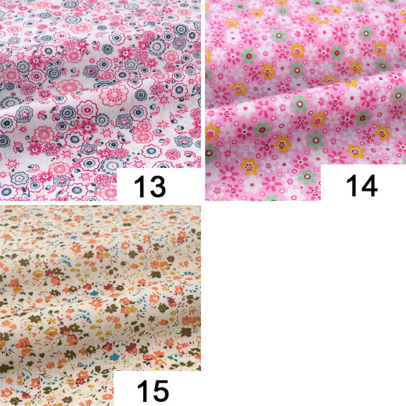 Little Floral Cotton, Shabby Flower Cotton Fabric, 100% Cotton Fabric ...