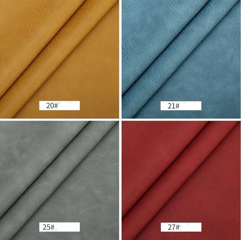 Crazy Horse Leather Faux Leather Fabric Fake Leather Fabric | Etsy