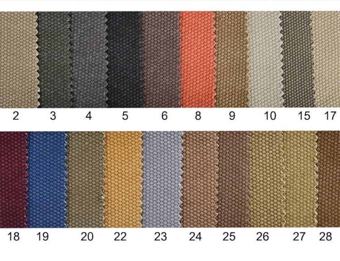 Thick Washed Canvas Fabric, 24oz Heavy Canvas Fabric, Vintage Solid ...