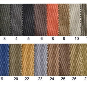 Thick Washed Canvas Fabric, 24oz Heavy Canvas Fabric, Vintage Solid ...
