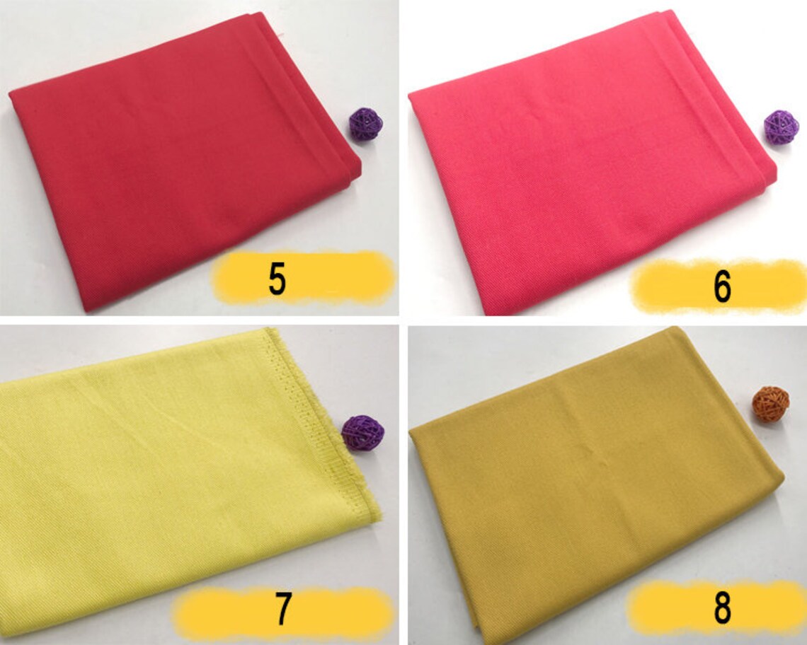 Colored Denim Fabric Cotton Denim Solid Color Denim Jean - Etsy