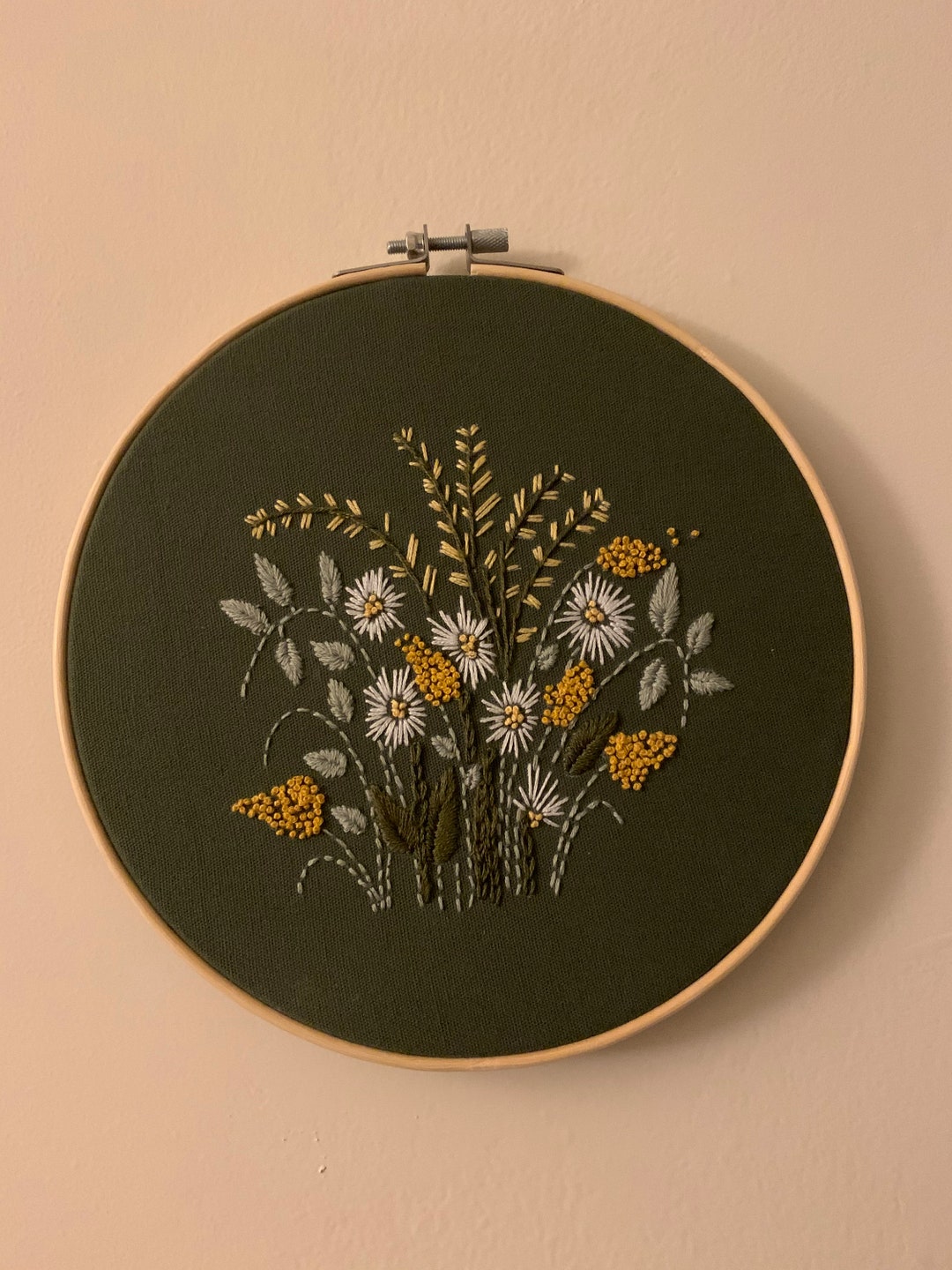 Flower Embroidery Hoop - Etsy