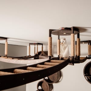 Wood Cat House Ceiling Playground, Bridge Climber Set - Etsy Canada