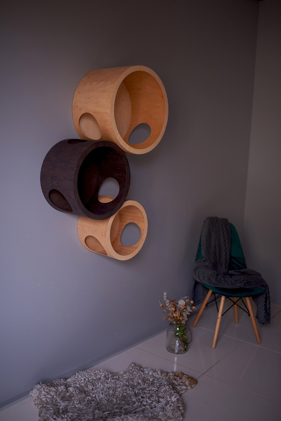 Natuurlijke Kattenplank, Modern Kattenmeubilair, Aangepast Kussen ...