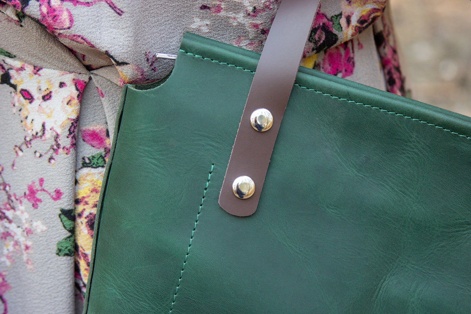 Simple Leather Bag Medium Tote Tan Leather Shoulder Bag | Etsy