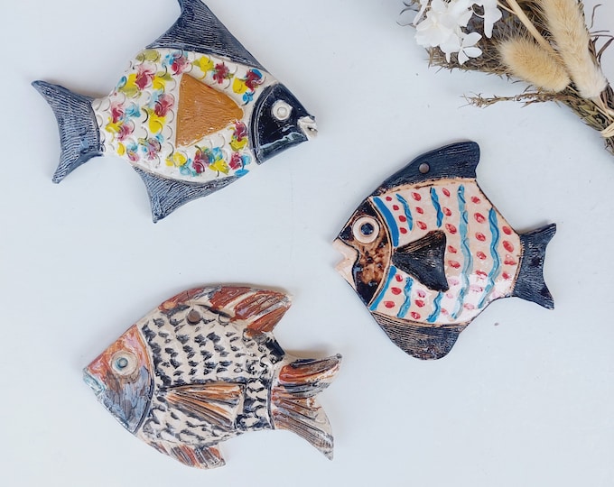 Medium Ceramic Fish / Pottery Fish / Handmade Fish / Portuguese Fish ...