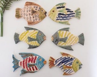 Handmade Ceramic Fish Wall Hanging. - Etsy