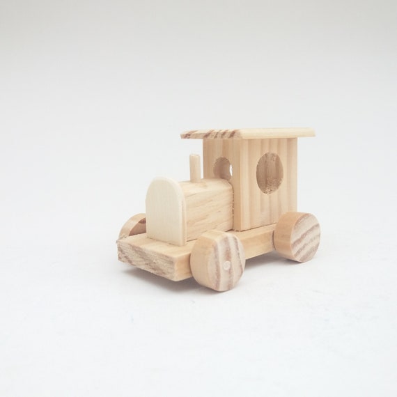 Wooden Train to Paint / Miniature Wooden Train / Wood Toy to | Etsy