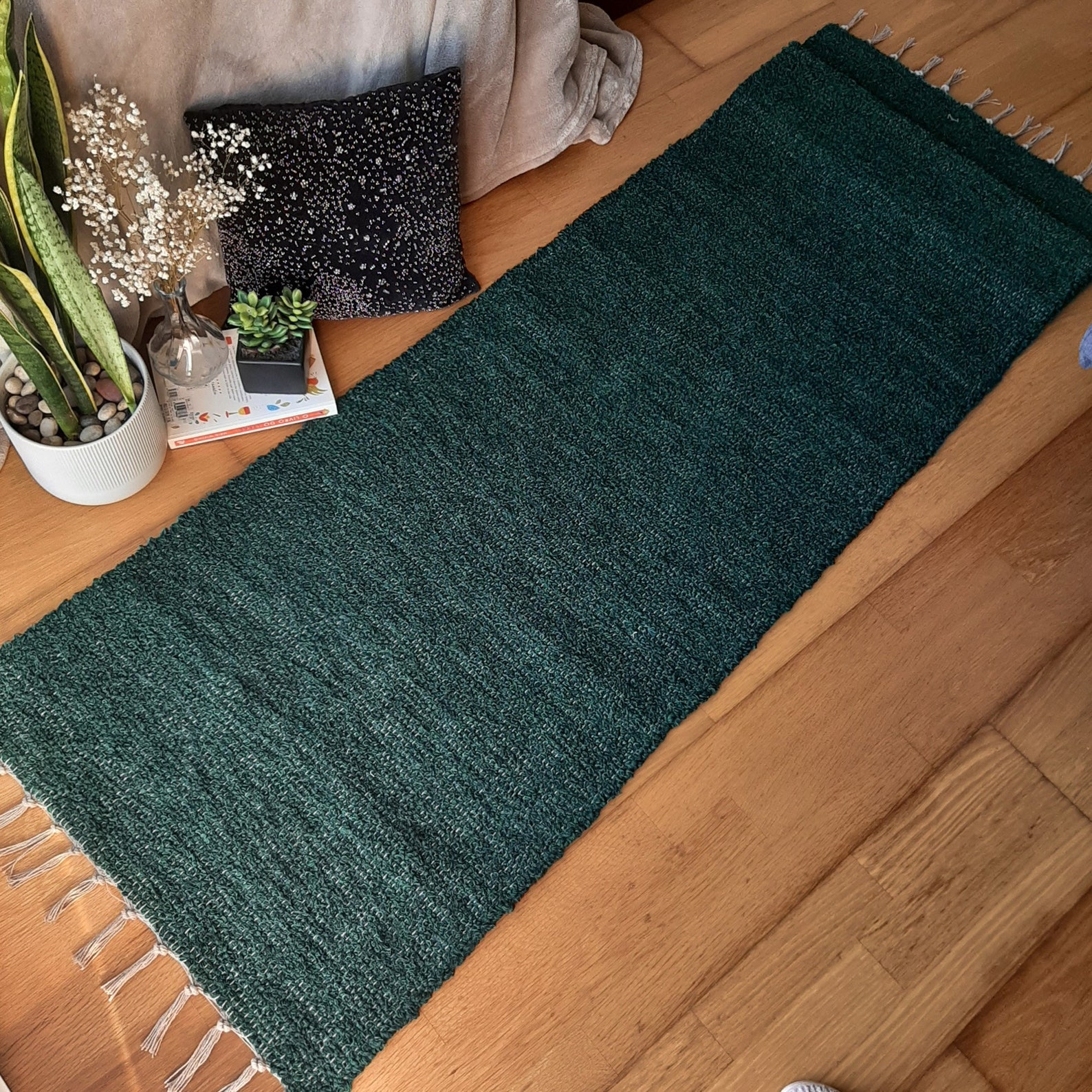 Runner Rug Dark Green 200cm / Kitchen Rug / Rug Runner / Floor | Etsy