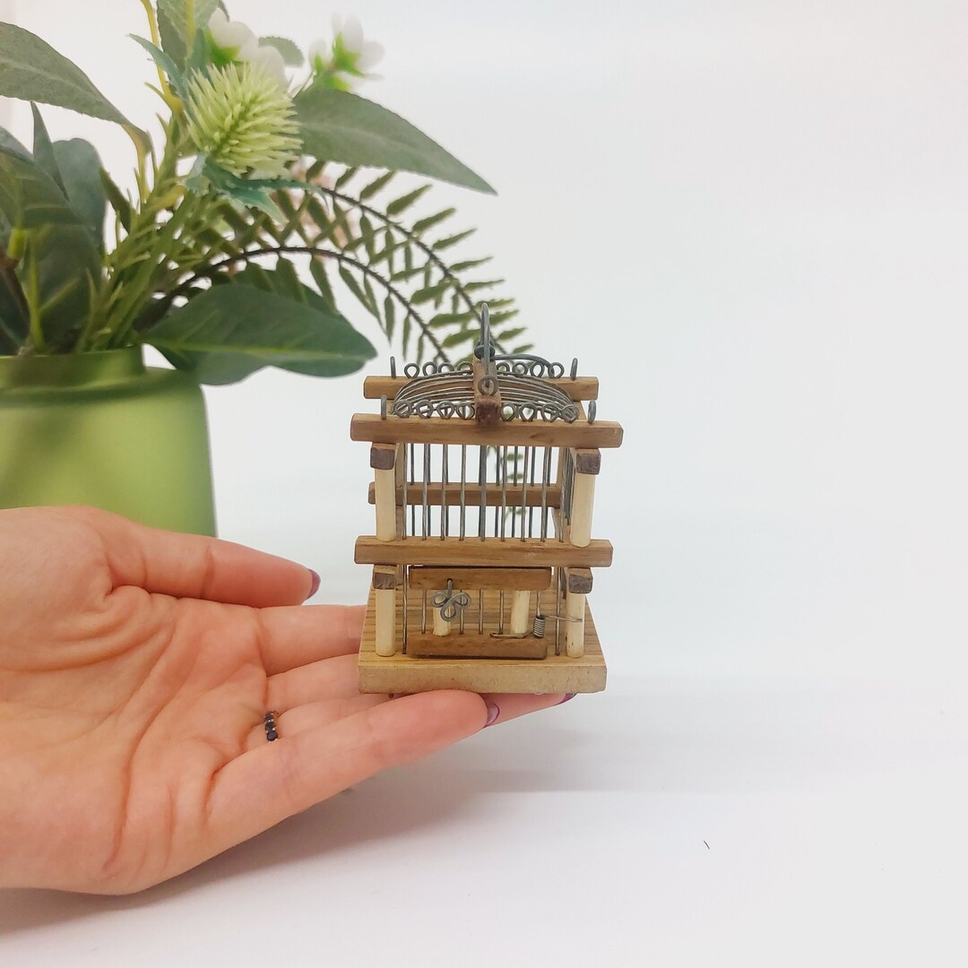 Mini Wood Cage / Wooden Bird Cage / Mini Bird House / Love Your Bird ...