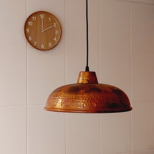 Round Copper Lampshade / Lampshades / Handmade Lampshade / Modern Decor ...