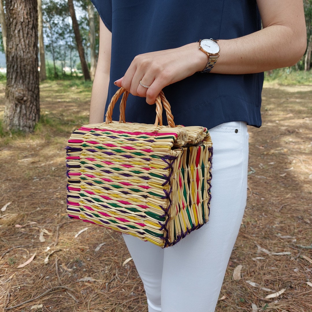 Straw Reed Handbag / Straw Bag / Summer Bag / Straw Basket Bag / Straw ...