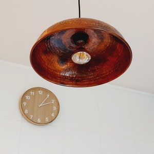 Round Copper Lampshade / Lampshades / Handmade Lampshade / Modern Decor ...