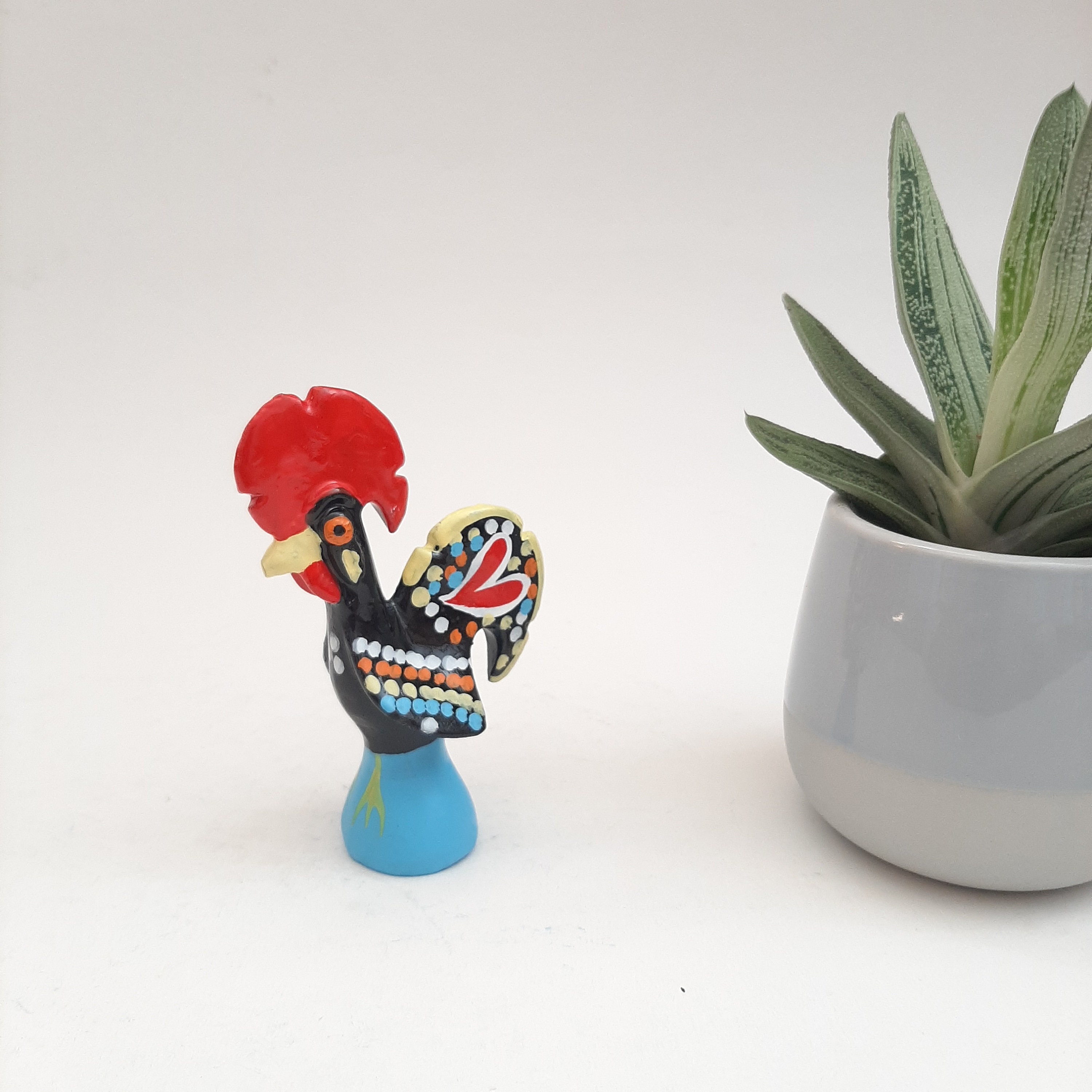Mini Portuguese Rooster / Barcelos Rooster / Ceramic Rooster / - Etsy