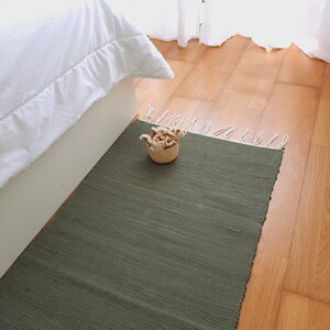 Long Olive Green Rug / Kitchen Rug / Floor Mat / Runner Rug / Area Rug ...