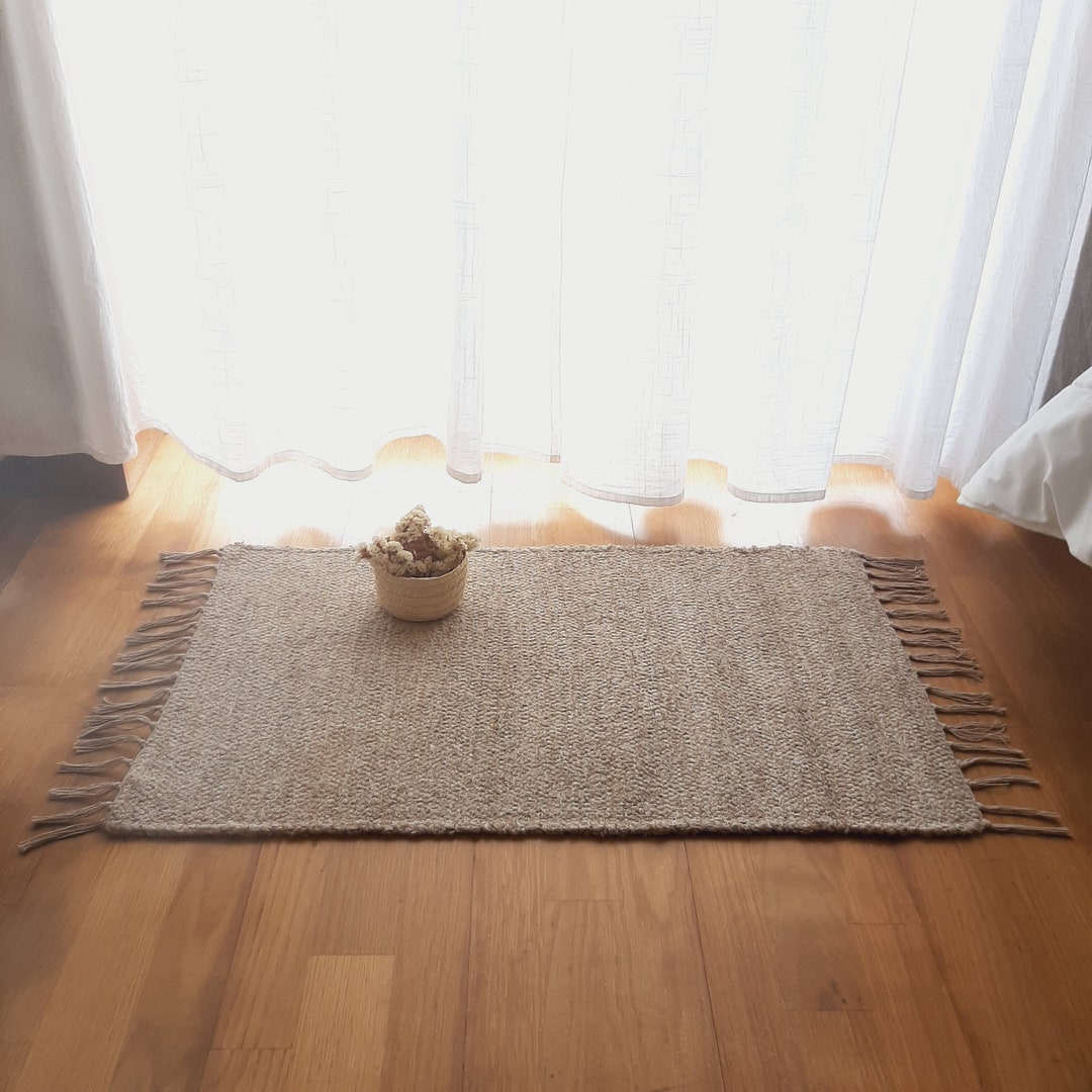 Mini Light Brown Rug / Cotton Rug / Soft Rug / Nursery Rug / Bathroom ...