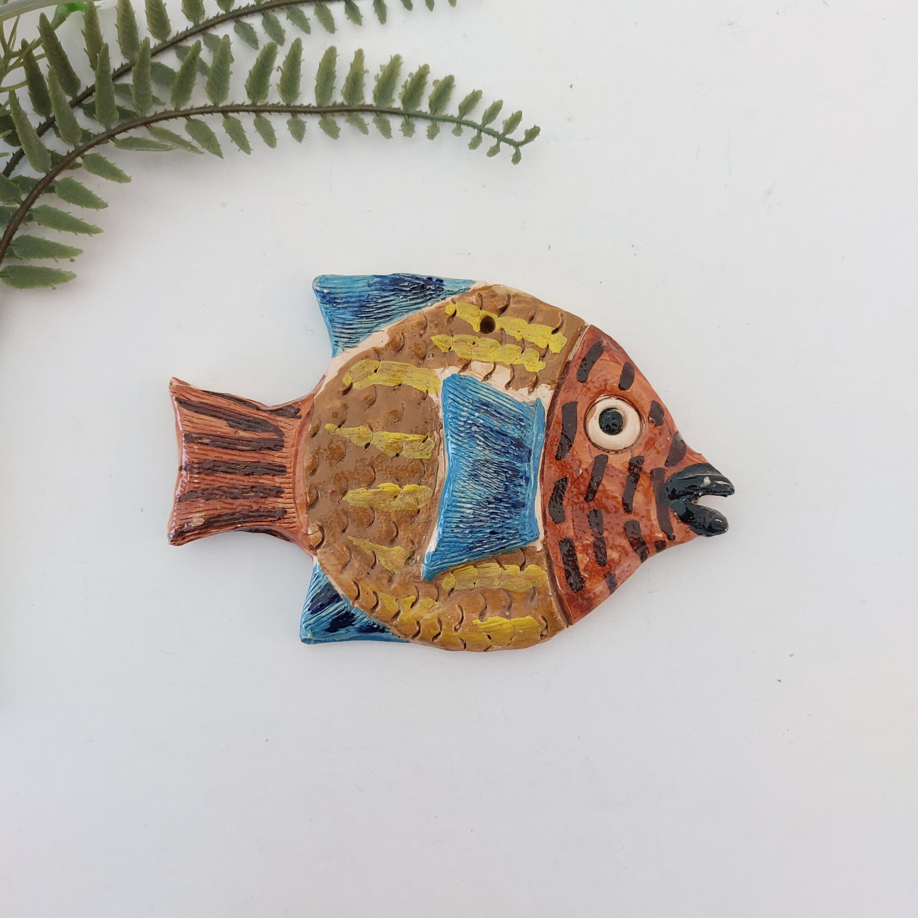 Ceramic Glazed Fish Wall Art / Color Fish/ Ceramic Tropical Fish ...