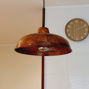 Round Copper Lampshade / Lampshades / Handmade Lampshade / Modern Decor ...