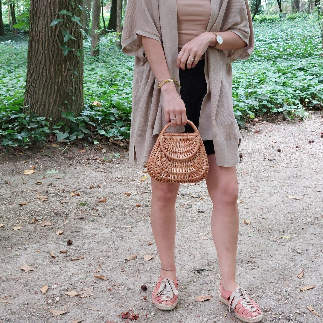 Mini Wicker Bag / Wicker Purse / Wicker Wallet / Summer Bag / Wedding ...