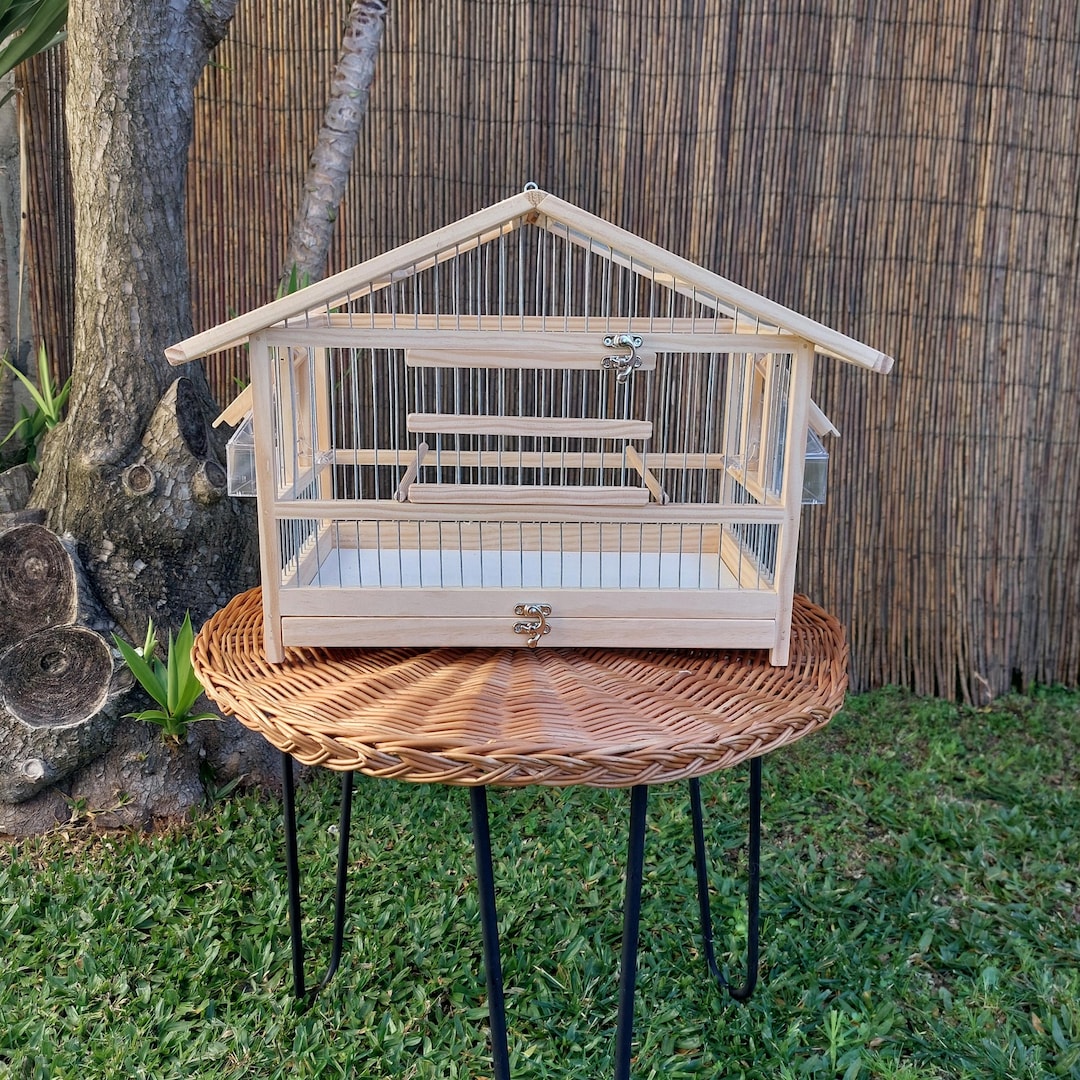 Rustic Bird House Natural / Bird Cage / Handmade Bird Cage / Canary ...