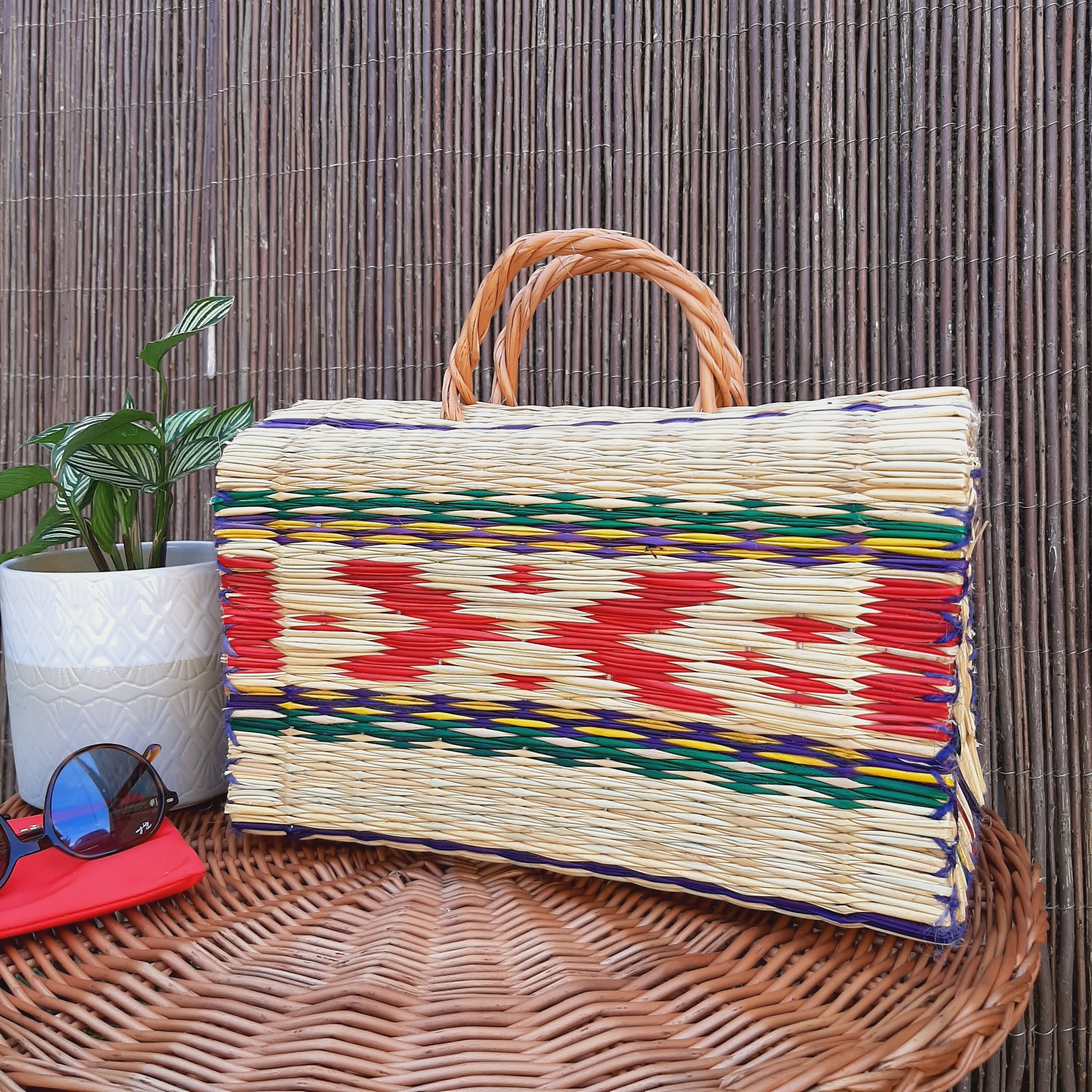 Natural Bag / Colorful Bag / Basket Bag / Straw Reed Bag / Grocery Bag ...