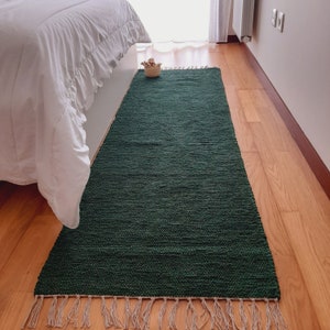 Long Runner Rug Dark Green 300cm / Kitchen Rug / Rug Runner / Floor Rug ...