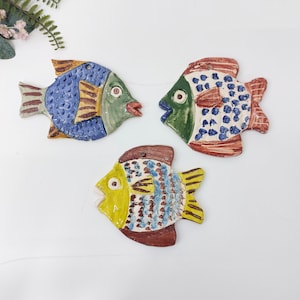 Unique Ceramic Fish / Pottery Fish / Handmade Art / Ceramic Hanging ...