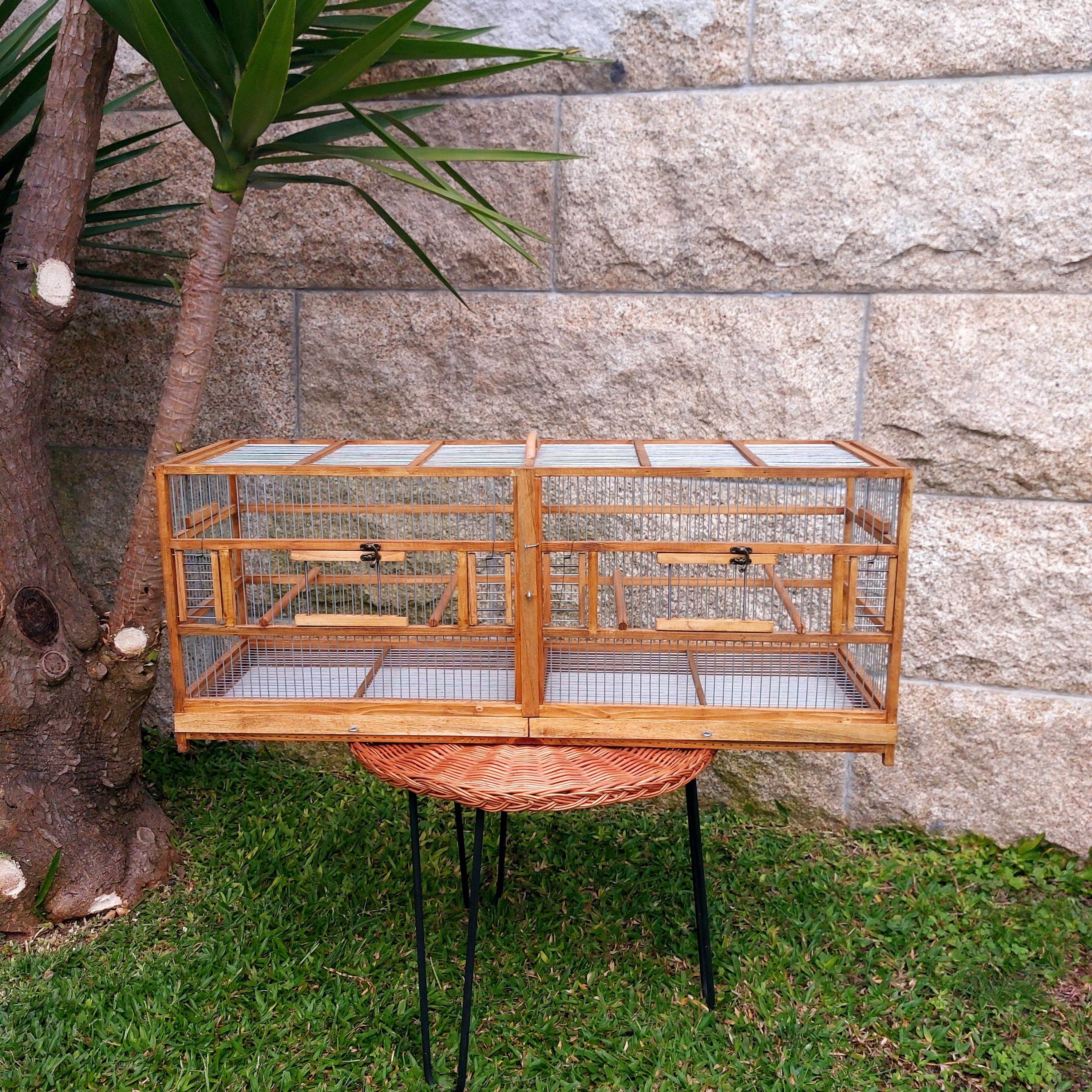 Large Rectangular Wooden Cage / Rustic Cage / Handmade Cage / Canary ...