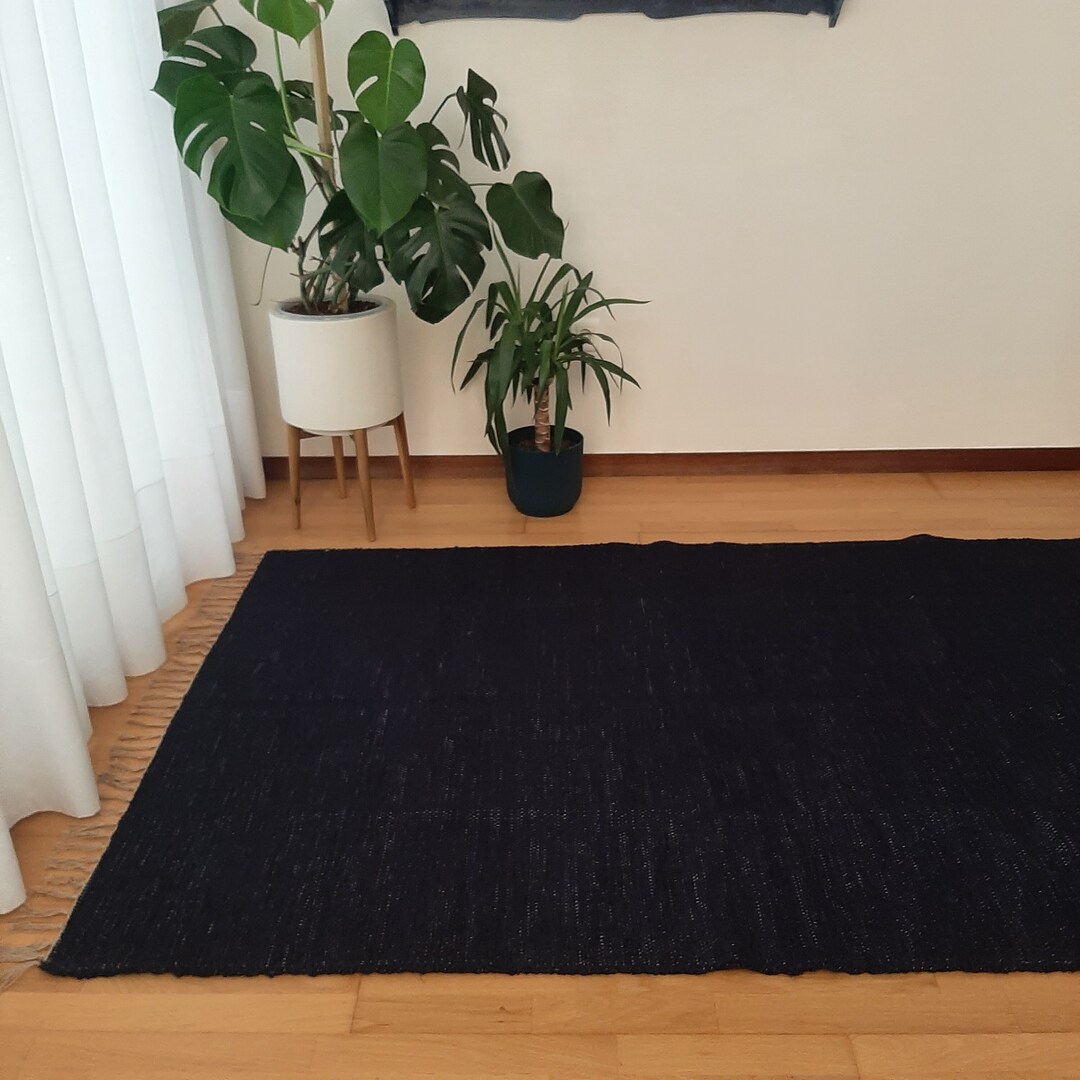 Dark Blue Rug 100x150cm / Soft Rug / Recycled Rug / Living Room Rug ...