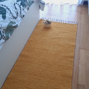 Runner Rug Mustard Yellow 200cm / Kitchen Rug / Rug Runner / Floor Rug ...