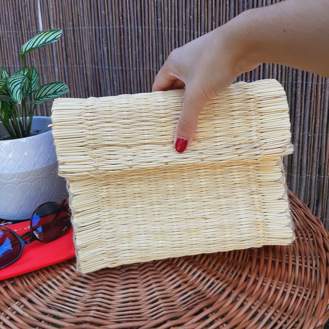 Straw Purse / Reed Bag / Wedding Clutch / Straw Bag / Straw Clutch ...
