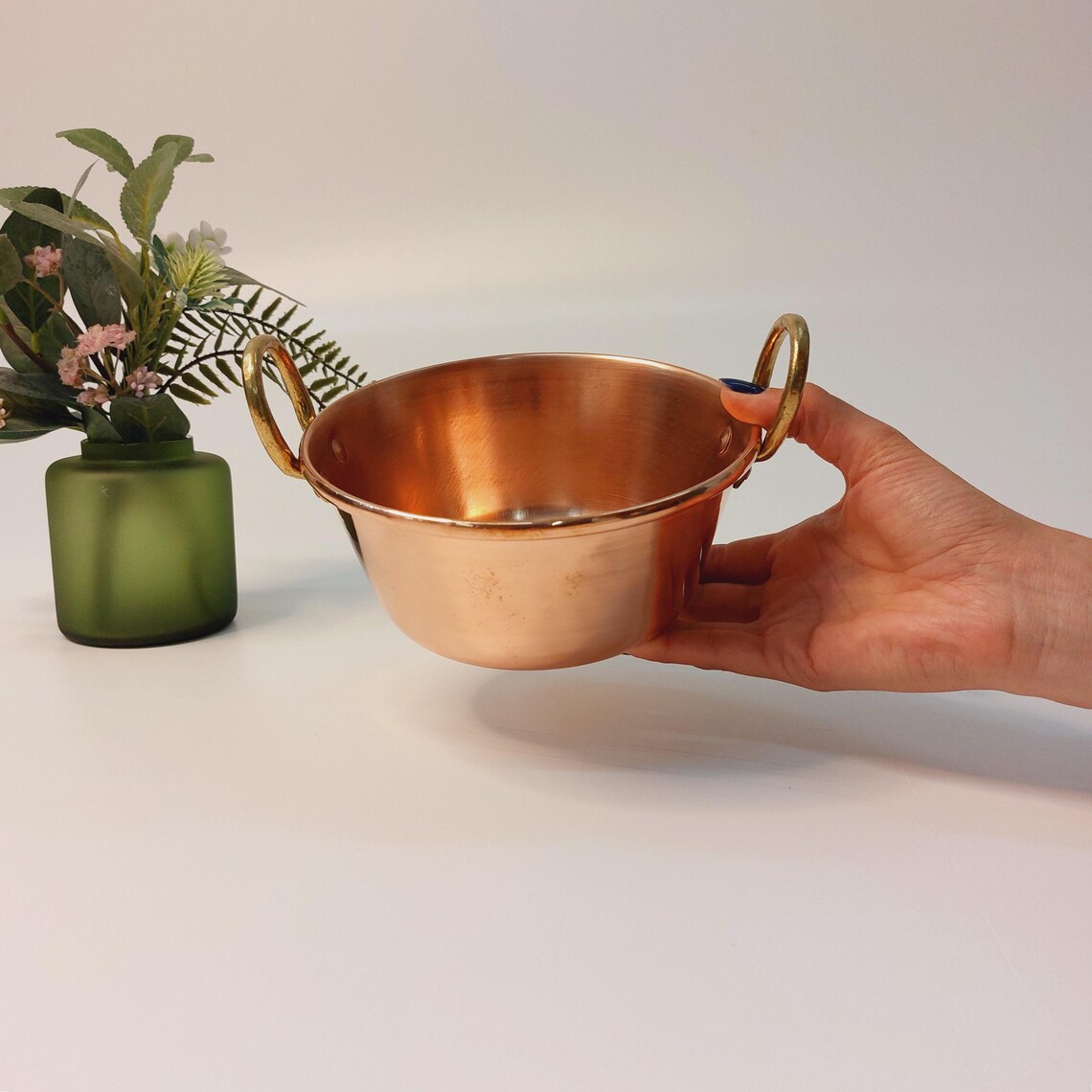 Mini Copper Cauldron Ø 16cm / Copper Pot / Antique Cauldron / Cooking ...