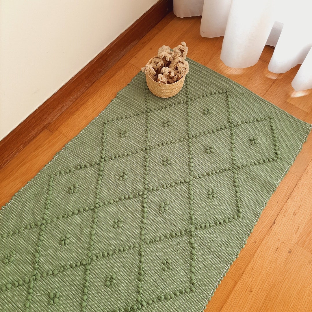 Runner Rug Pine Green 200cm / Kitchen Rug / Rug Runner / Floor Mat ...