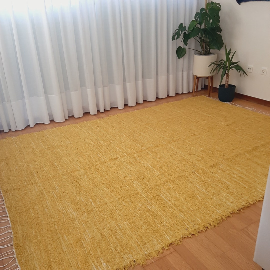 Extra Large Yellow Rug / Area Rug / Living Room Rug / Room Rug / Yellow ...