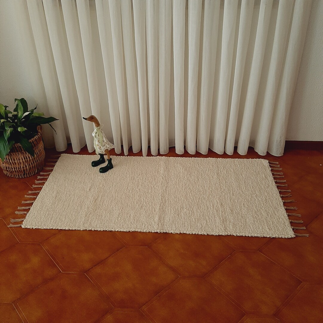 Medium Cream Rug / Boho Rug / Cotton Rug / Super Soft Rug / - Etsy