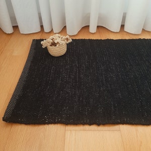 Large Black Rug / Area Rug / Carpet Rug / Room Rug / Living Room Rug ...
