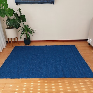 Large Royal Blue Rug / Area Rugs / Washable Rug / Soft Rug / Living ...