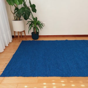 Large Royal Blue Rug / Area Rugs / Washable Rug / Soft Rug / Living ...
