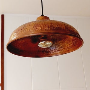 Round Copper Lampshade / Lampshades / Handmade Lampshade / Modern Decor ...