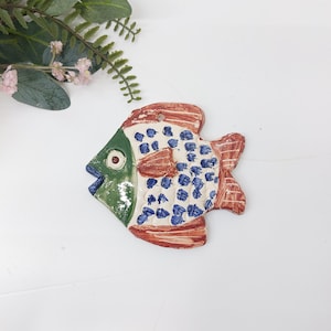 Unique Ceramic Fish / Pottery Fish / Handmade Art / Ceramic Hanging ...