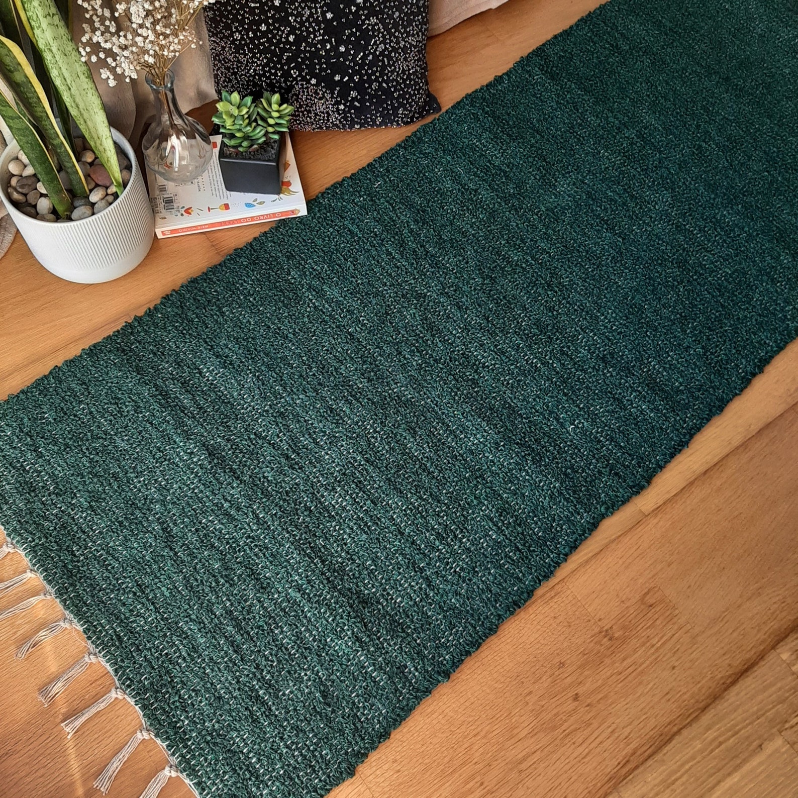 Long Runner Rug Dark Green 300cm / Kitchen Rug / Rug Runner / - Etsy