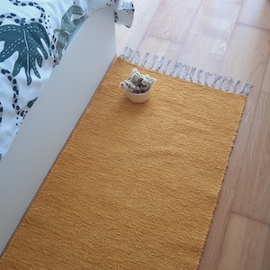 Runner Rug Mustard Yellow 200cm / Kitchen Rug / Rug Runner / Floor Rug ...
