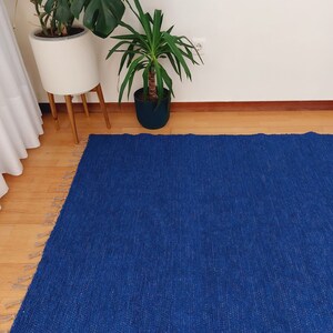 Large Royal Blue Rug / Area Rugs / Washable Rug / Soft Rug / Living ...