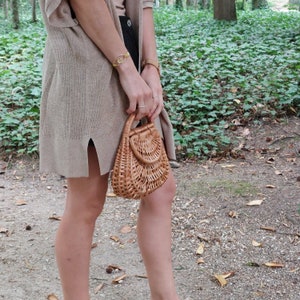Mini Wicker Bag / Wicker Purse / Wicker Wallet / Summer Bag / Wedding ...
