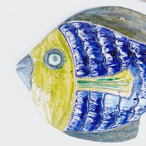 Extra Large Ceramic Fish / Blue and Green Fish / Handmade Fish / Fish ...