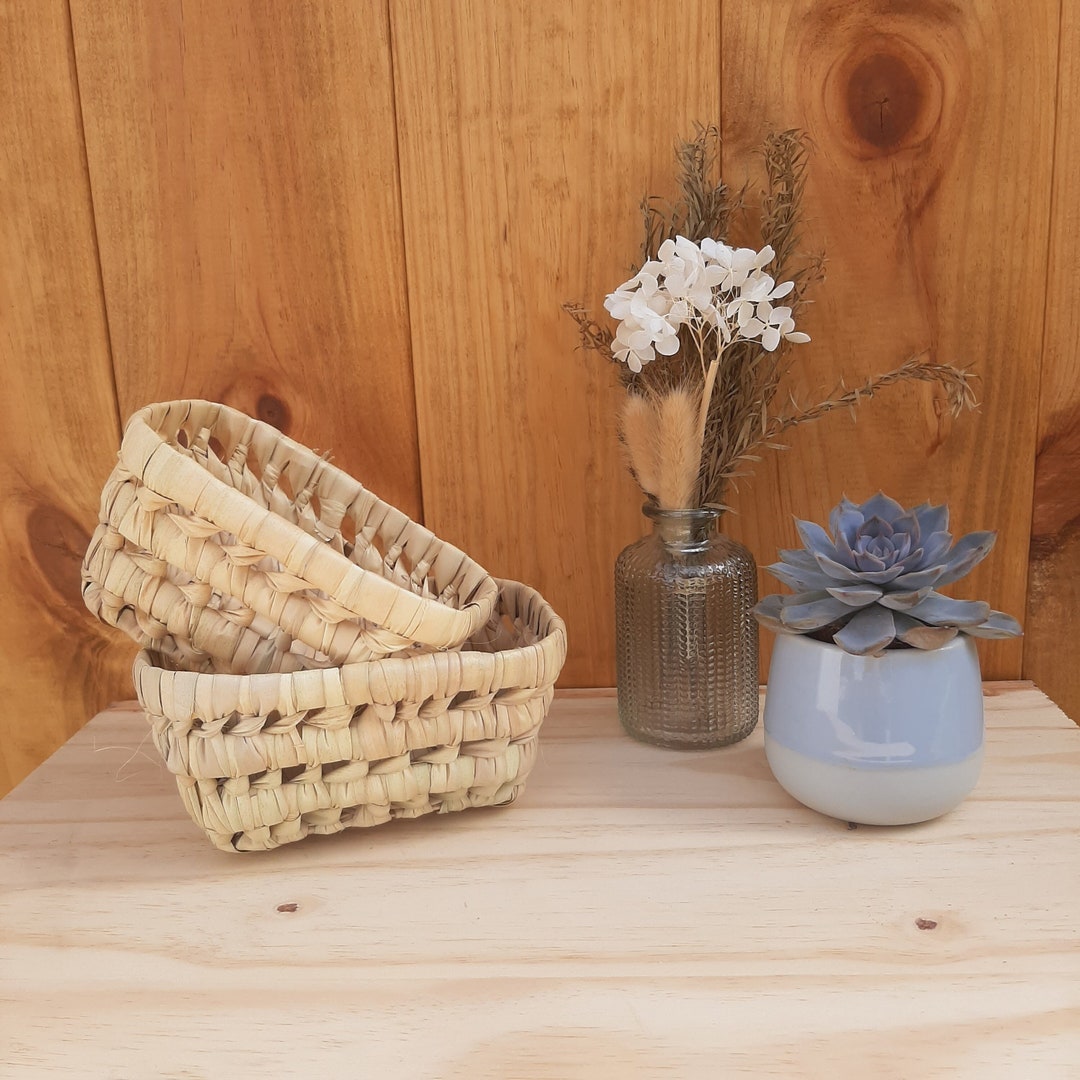 Small Palm Basket / Storage Basket / Kitchen Basket / Woven Basket ...