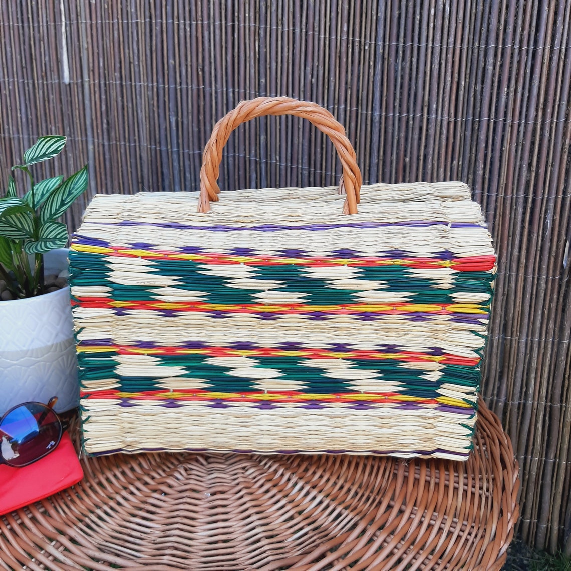 Multicolor Bag / Reed Straw Bag / Summer Bag / Woman Bag / Colorful Bag ...