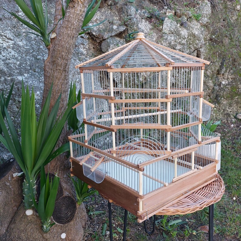 Natural Vintage Bird Cage / Handmade Bird Cage / Rustic Cage / - Etsy